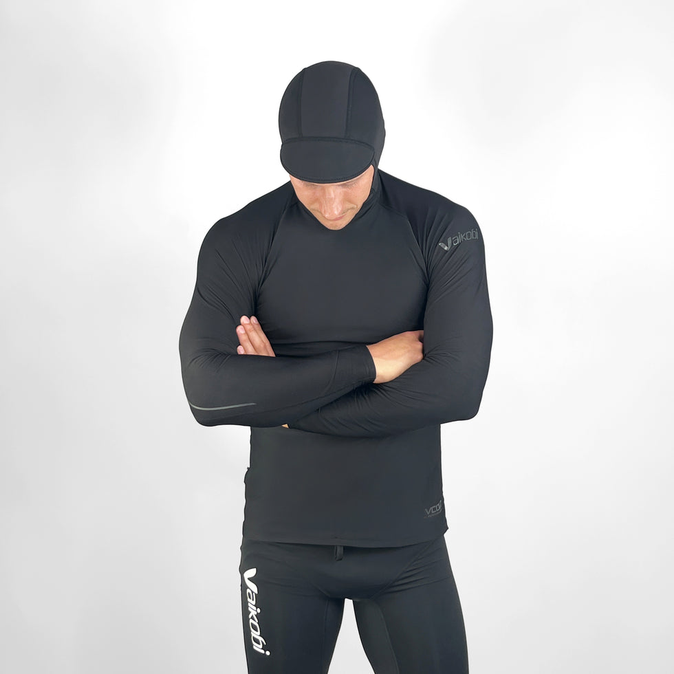 VCOLD Base Layer Hooded Long Sleeve Top - Black | Vaikobi