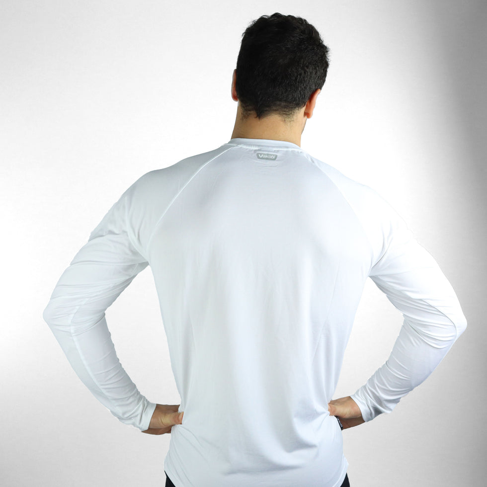 UV Ocean Tech Long Sleeve Tee - White | Vaikobi