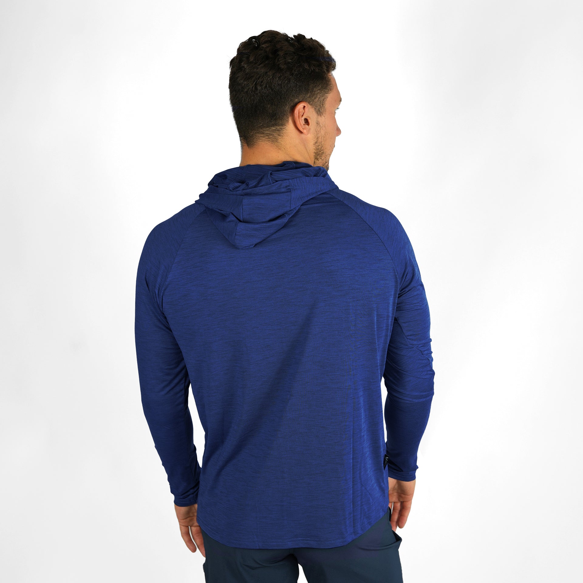 UV Ocean Tech Long Sleeve Hooded Top - Navy | Vaikobi