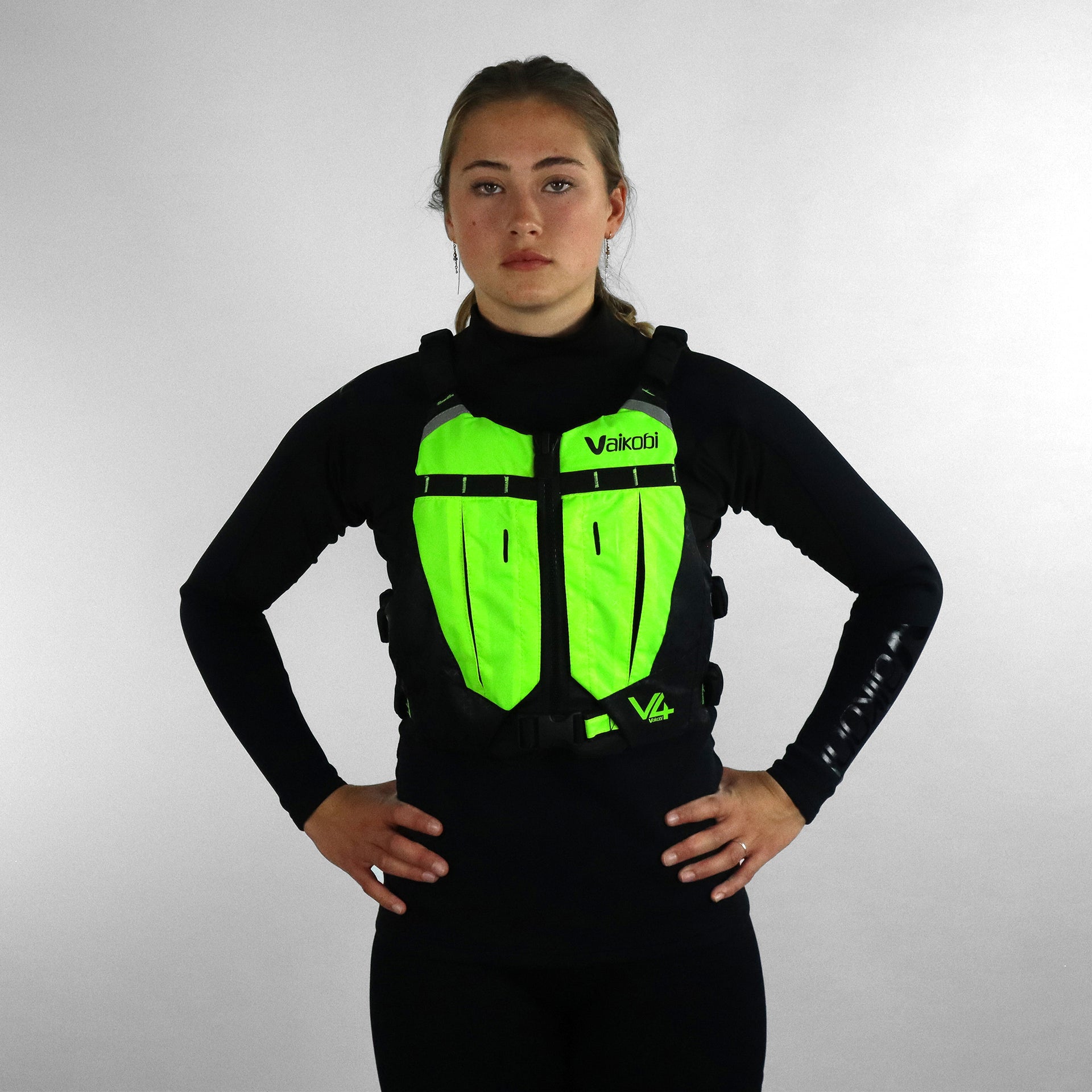 V4 Ocean Racing PFD Life Jacket - Green | Vaikobi
