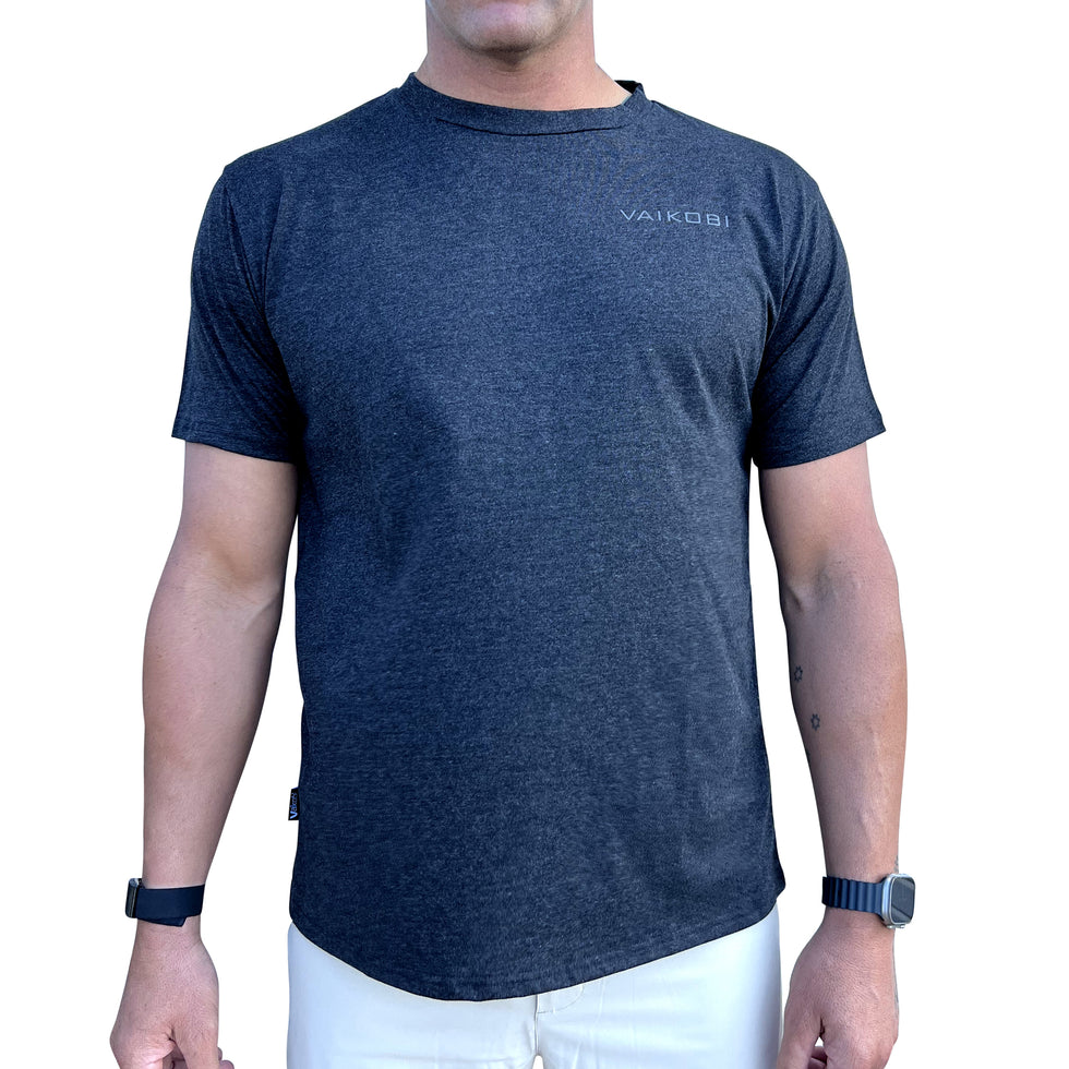 Piha Logo Tee - Charcoal | Vaikobi