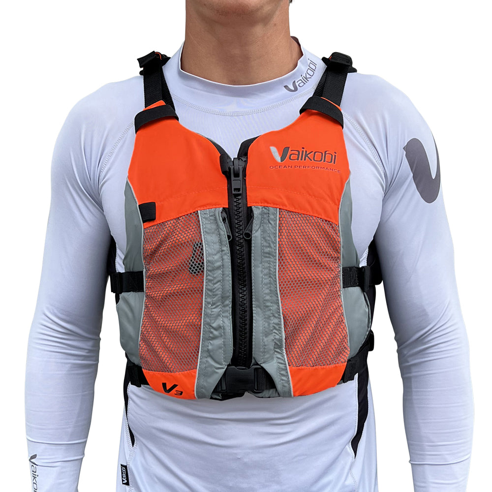 V3 Ocean Racing PFD Life Jacket - Fluro Orange/Grey – Vaikobi